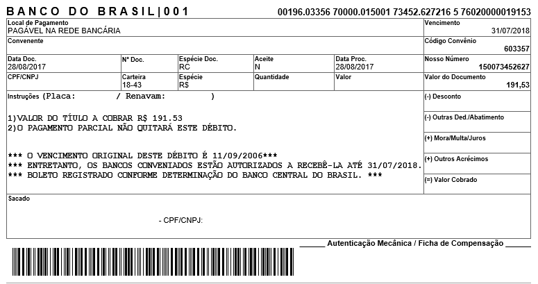 Mudanças nos boletos das multas de trânsito - Informe Blumenau